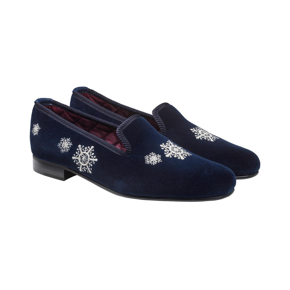 Snowflakes Navy Velvet – Crockett & Jones ROW