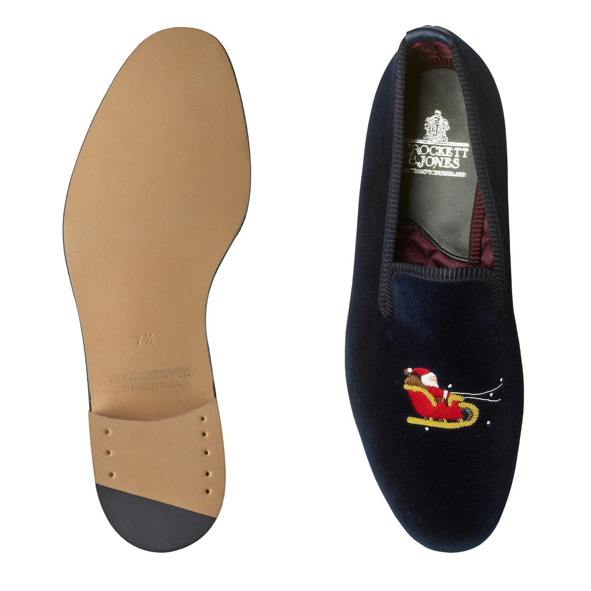 Santa Navy Velvet – Crockett & Jones ROW